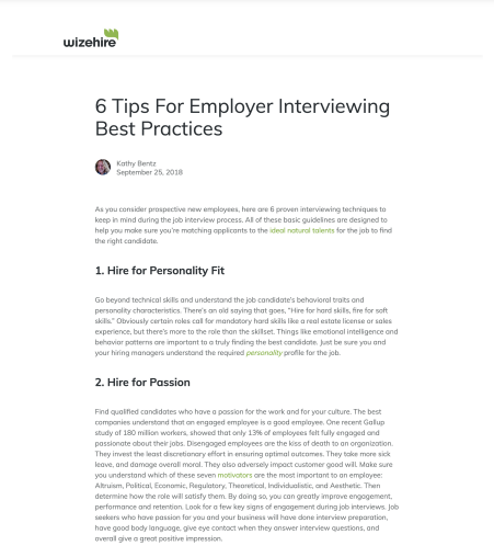 6 Tips For Employer Interviewing Best Practices